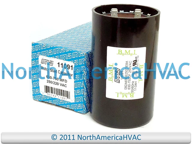 CONDENSATEUR DE DÉMARRAGE moteur 630-750 MFD 220-250 v MARS 11091 EUR ...