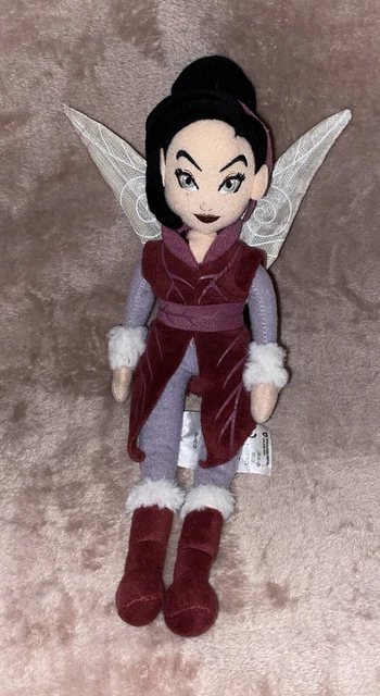 DISNEY STORE TINKERBELL Small Vidia Fairy 11" Plush Soft Doll Toy New ...