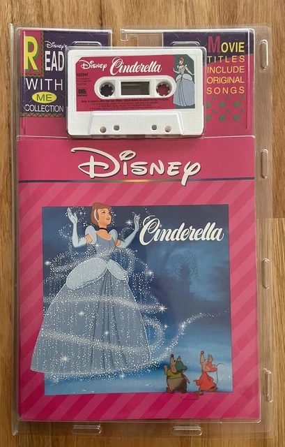 DISNEY BOOK CINDERELLA Cassette Tape vintage 90s audio recording Read ...