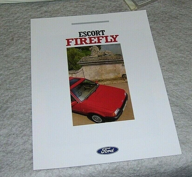 FORD ESCORT FIREFLY SALES BROCHURE September 1988 Pub no FA 865 £4.00 ...