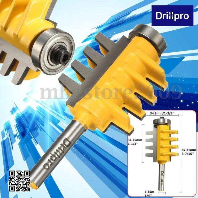 REVERSIBLE FINGER JOINT Glue Joint Router Bit - 1/4'' Shank Woodworking ...