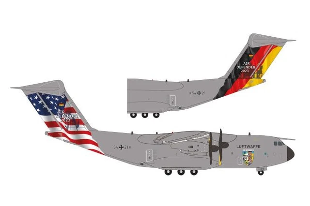 HERPA WINGS 1:200 Airbus A400M Luftwaffe Air Defender 572965 EUR 179,95 ...