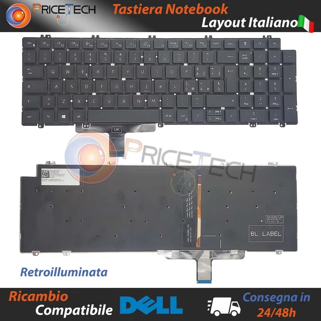 TASTIERA ITALIANA RETROILLUMINATA DELL Latitude 5520 5530 5540 ...