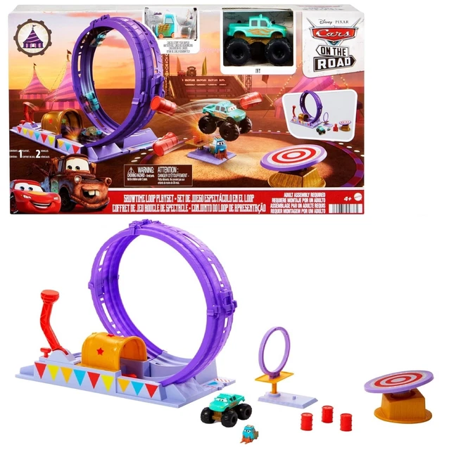 DISNEY PIXAR CARS On The Road Showtime Loop Race Track with Ivy Monster ...