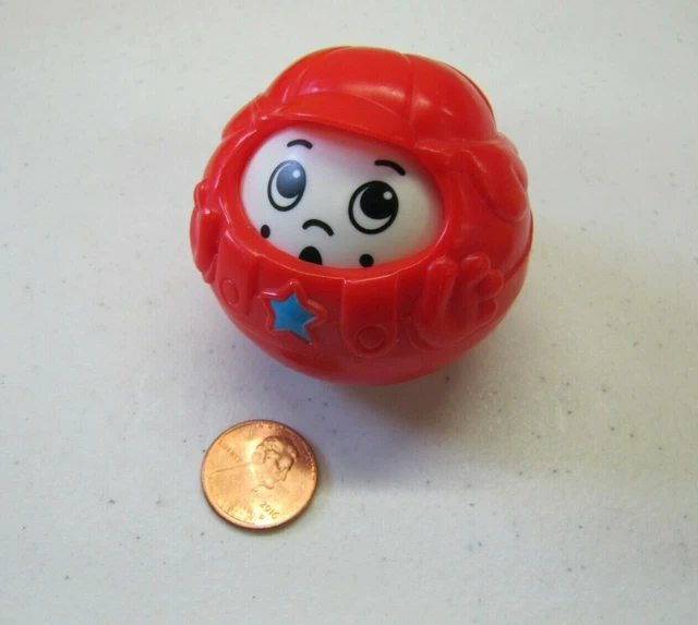 FISHER PRICE ROLL AROUND BALL Roll-a-Round RED BALL PLAYER TOY Ride-a ...