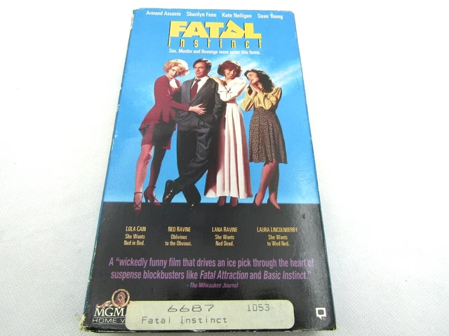 FATAL INSTINCT VHS 1993 Comedy Armand Assante Sherilyn Fenn Sean Young ...