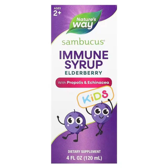 NATURE'SWAY,SAMBUCUS FOR KIDS,STANDARDIZEDELDERBERRY,IMMUNE Syrup,4 fl ...
