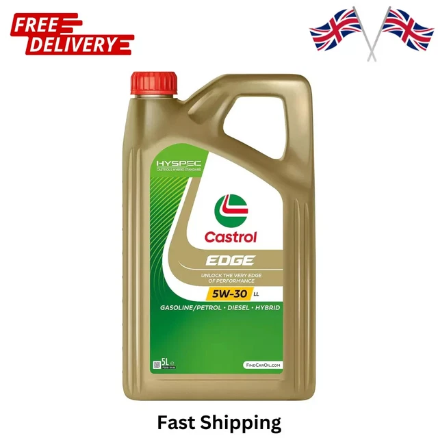 CASTROL EDGE 5W-30 LL Fully Synthetic Engine Oil 5w30 Long Life 5 ...