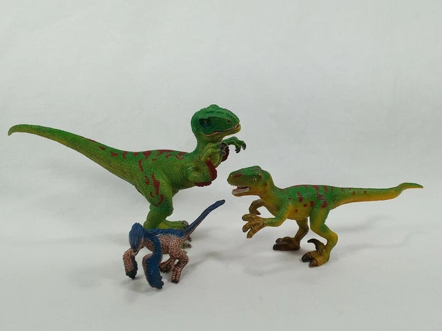 SCHLEICH RAPTOR LOT Velociraptor & Utahraptor Dinosaur Prehistoric ...