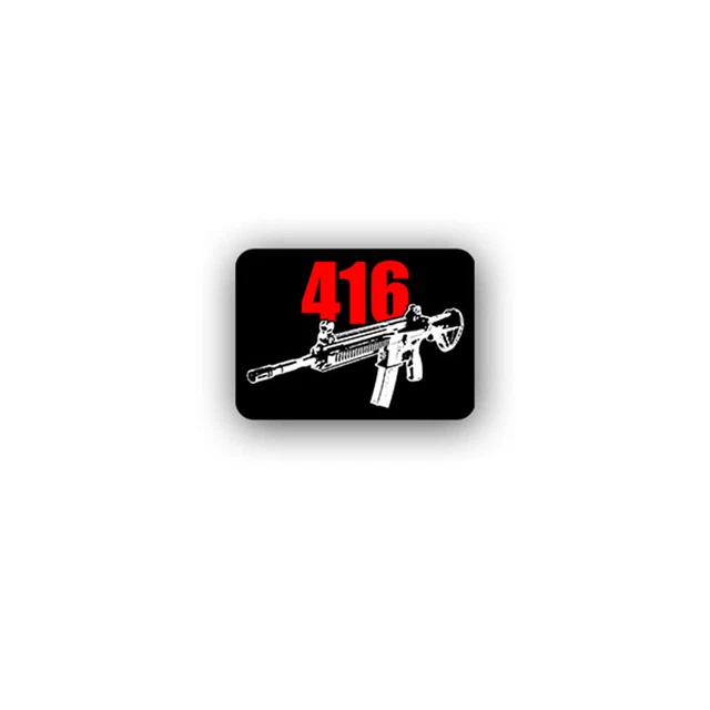 AUFKLEBER/STICKER STURMGEWEHR 416 Gewehr Waffe 5,56x45mm NATO M4 12x7cm ...