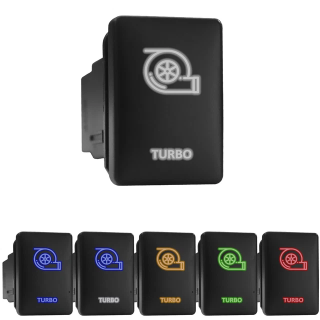 TURBO SYMBOL - LED Push Button Rocker Switch - Direct Replacement (Fit ...
