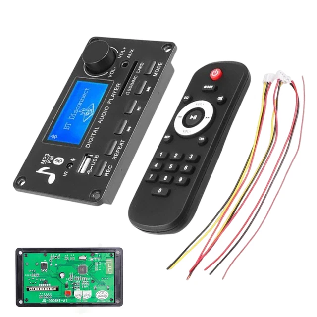 BLUETOOTH 5.0 AUTO MP3 Decoder Board DC 12V LCD FM Radio USB TF AUX ...