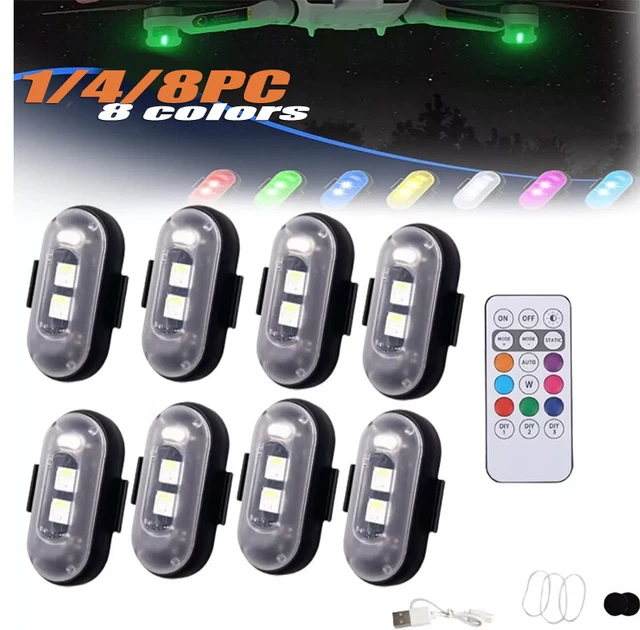 1/4/8PCS REMOTE CONTROL Strobe Light,Wireless Led Lights, 8 Colors ...