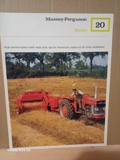 MASSEY FERGUSON 20 baler sales brochure £8.52 - PicClick UK
