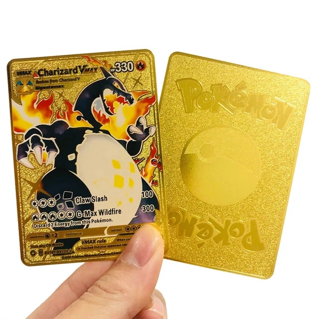 CHARIZARD VMAX GOLD Metal Pokemon Cards NM Card EUR 9,33 - PicClick FR