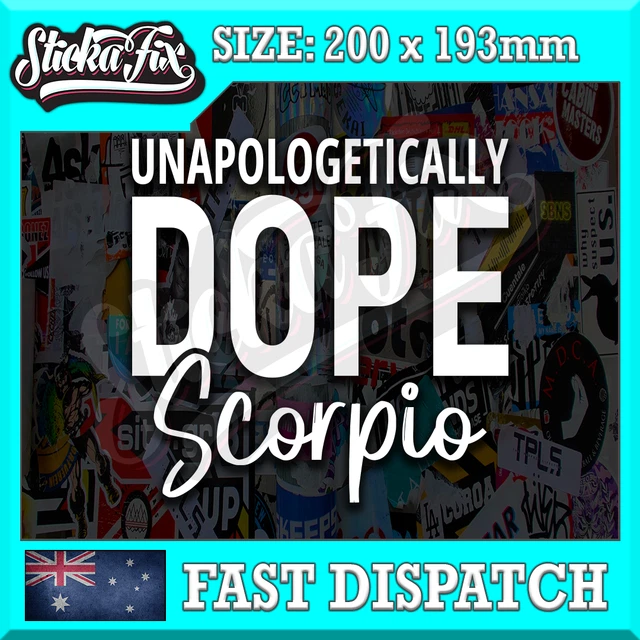UNAPOLOGETICALLY DOPE SCORPIO 4X4 car vinyl STICKER funny DECAL 4WD EUR ...