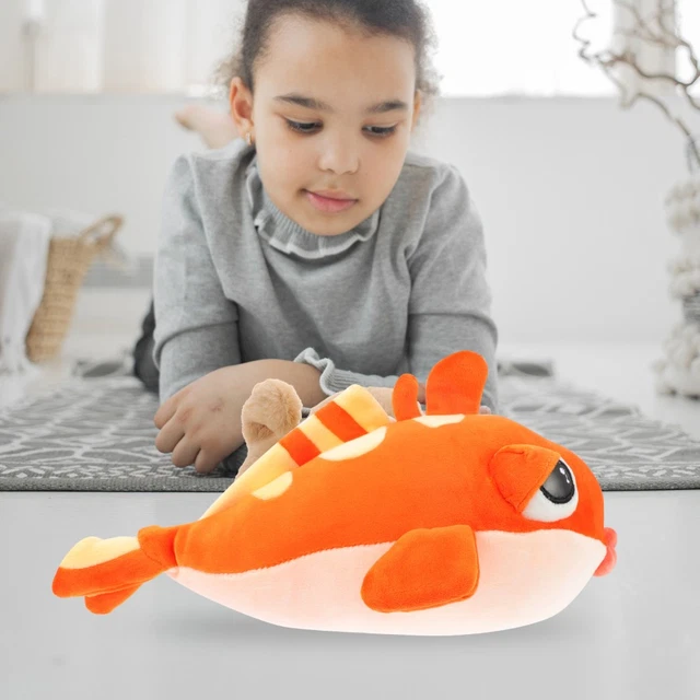 BIG MOUTH FISH Shape Kids Plush Toy Realistic Educational Plaything ...