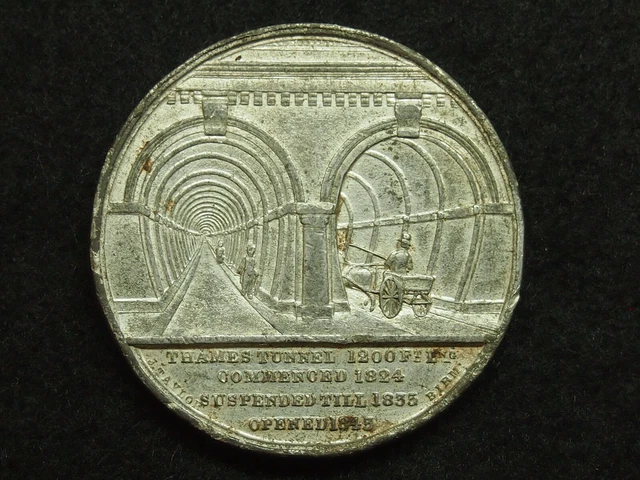 MEDAILLE ALU. J.TAYLOR Sir Isambart Marc Brunel - U.k. Thames Tunnel ...