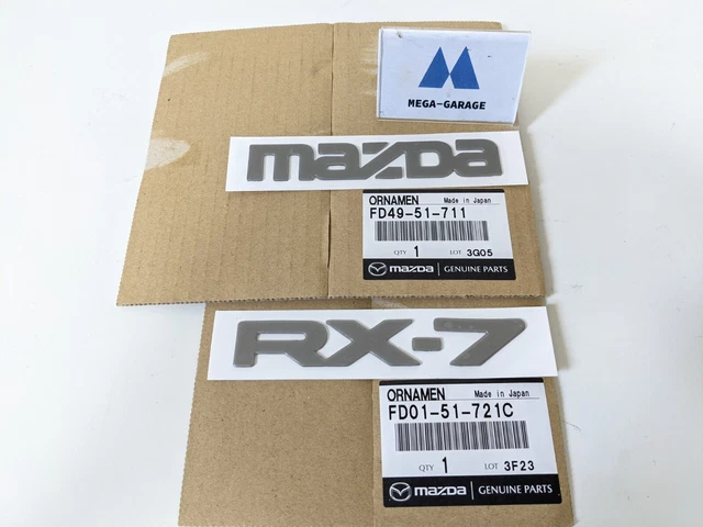 MAZDA GENUINE RX-7 Rx7 Fd3S Fc3S Fc3C Rear Emblem Set Badge Ornament ...