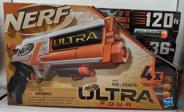 NERF ULTRA FOUR Dart Blaster -- 4 Nerf Ultra Darts, Single-Shot ...