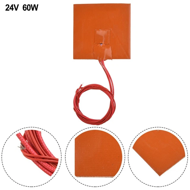 PAD CHAUFFANT SILICONE conduction thermique efficace 24 V 60 W pour lit ...