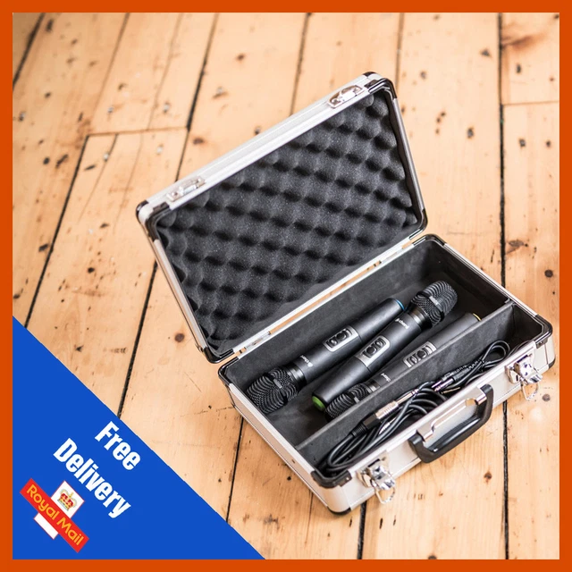 MICROPHONE ALUMINIUM FLIGHT Case Mic Flightcase Box With Customisable Foam £42.99 - PicClick UK