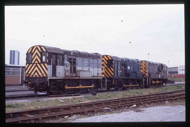 35MM SLIDE BR British Railways Diesel Loco Class 08 x 2 stratford depot ...