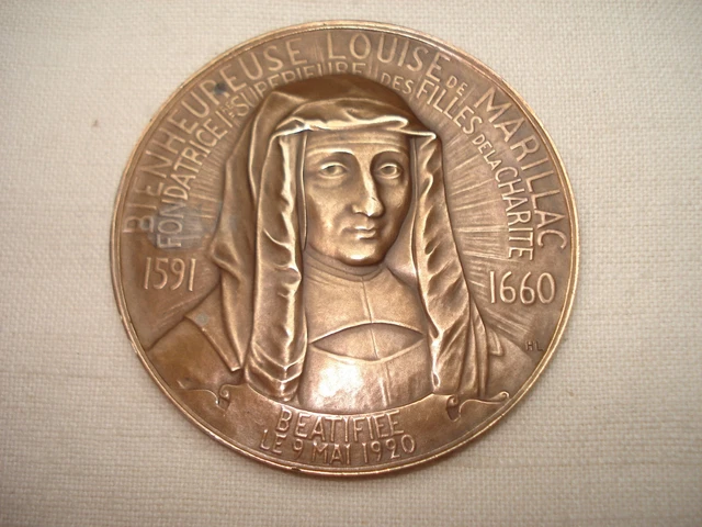 MEDAILLE BRONZE LOUISE De Marillac Filles De La Charité par H. Lefebvre ...
