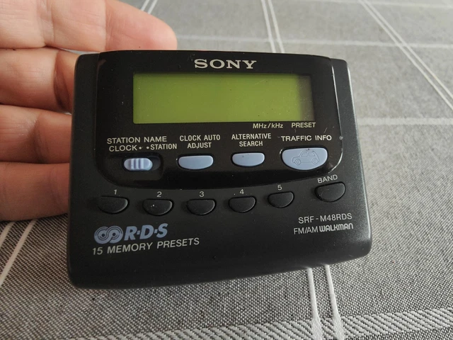 SONY WALKMAN SRF-M48RDS Fm Stereo/Am Rds Radio £10.50 - PicClick UK