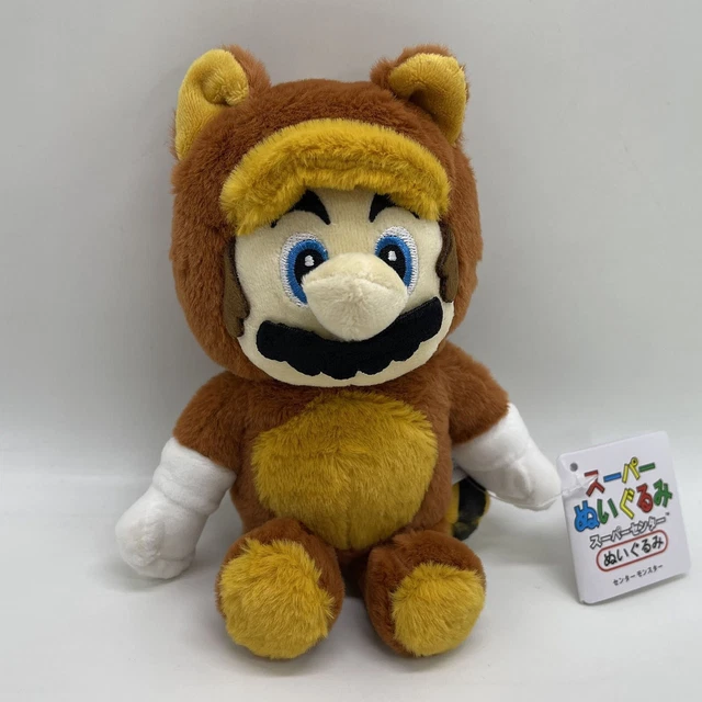 SUPER MARIO 3D World Plush Raccoon Soft Toy Doll Stuffed Animal Teddy 8 ...