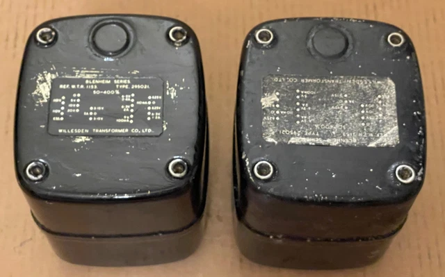 WILLESDEN 625-0-625V HT Filament Oil filled Transformer Pair Parmeko ...
