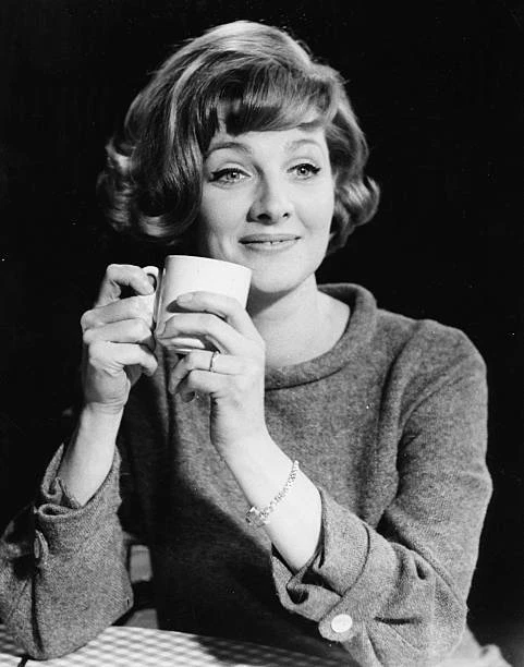 PORTRAIT OF ACTRESS Barbara Murray drinking from a mug circa 1960 Old ...