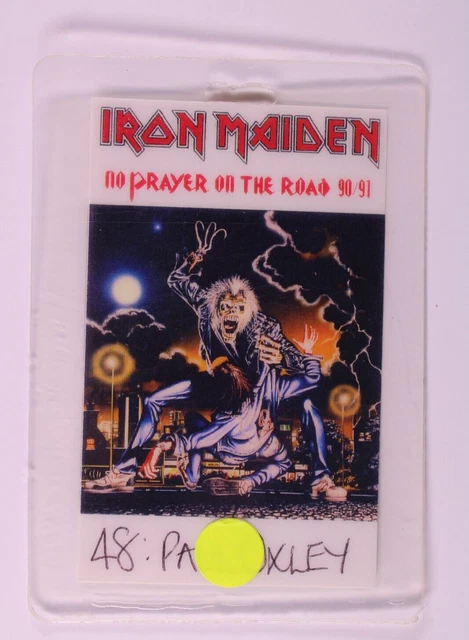 BILLET PASS ORIGINAL Vintage VIP Iron Maiden No Prayer On The Road Tour ...