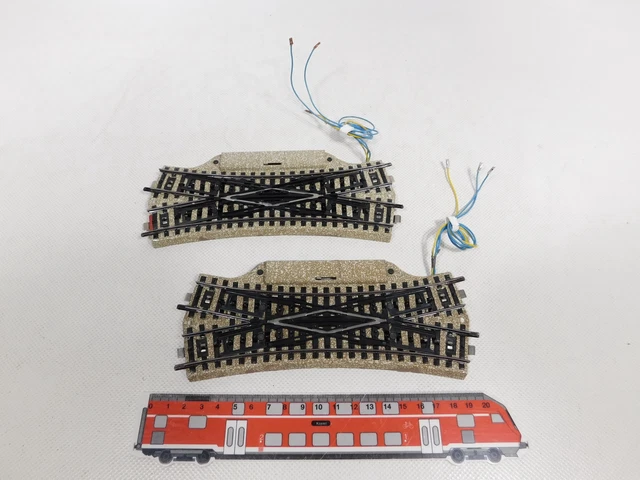 DS162-1 #2X MÄRKLIN H0 AC 5207 DKW Sans Zusatzgleise Aiguillage Voie M ...