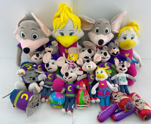 VTG & MODERN LOT of 21 Chuck E Cheese Showbiz Pizza Plush Prize Toys ...