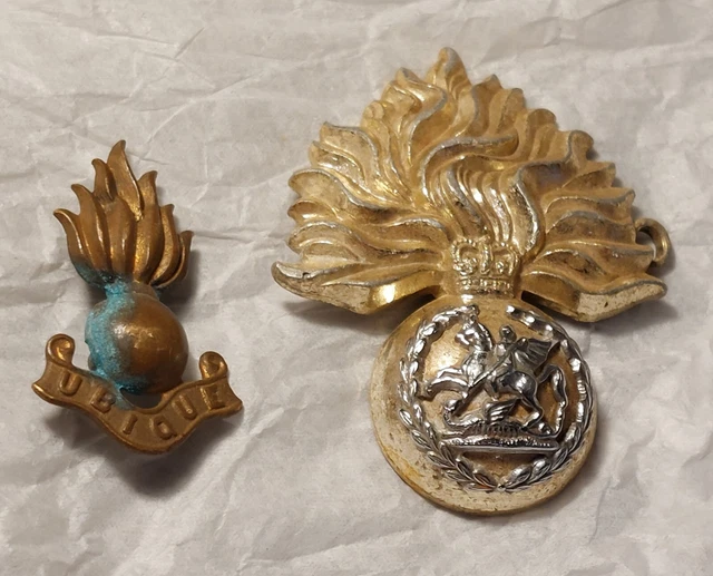 ORIGINAL BRITISH ARMY militaria uniform badges including Royal Anglian ...