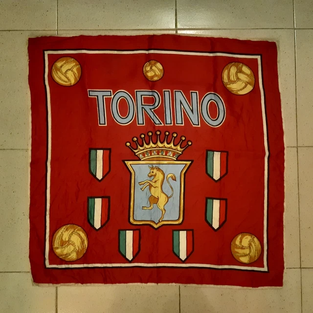 BANDIERA TORINO CALCIO drapeau flag Foulard no ultras vintage TORO anni ...