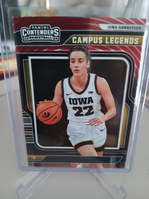 2024 PANINI CAITLIN Clark Collezione Contenders Campus Legends Red Foil ...