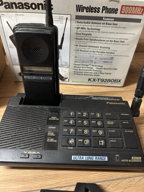 KX-T9280BX VINTAGE PANASONIC long range wireless Flip EASA-PHONE ...