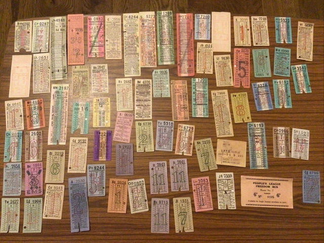 BUS TRANSPORT TICKETS X 72~Different Denominations~Mostly London ...