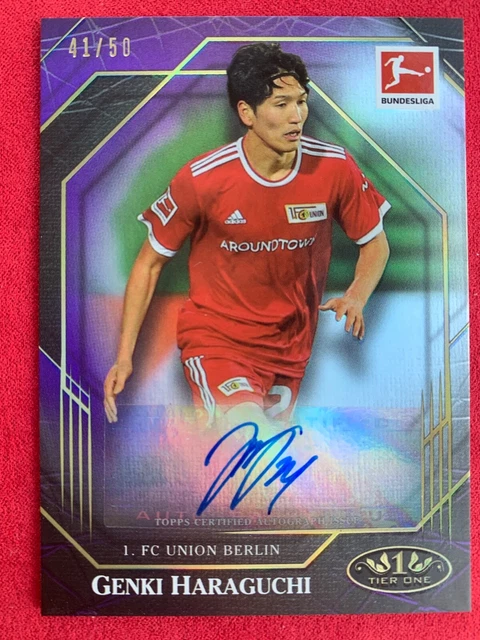 2022-23 TOPPS TIER One Genki Haraguchi Union Berlin Auto 41/50 Ligue ...