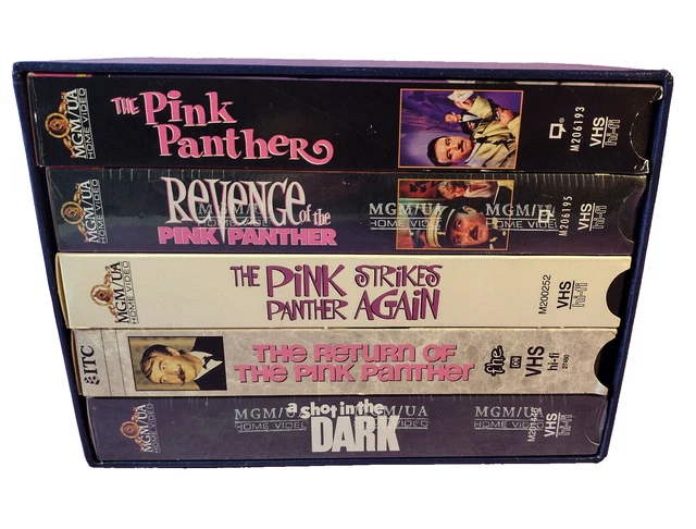 BOXED SET PETER SELLERS PINK PANTHER VHS Movie Collection 5 Videotapes ...