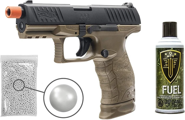 UMAREX WALTHER PPQ GBB Gas Blowback Airsoft Pistol with Green Gas and ...