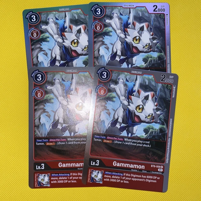 DIGIMON TCG GAMMAMON New Awakening BT8- 008 x4 Playset EUR 4,31 - PicClick IT