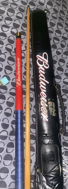 RARE VINTAGE OFFICIAL Budweiser Pool Cue and Budweiser Soft Case £42.30 ...
