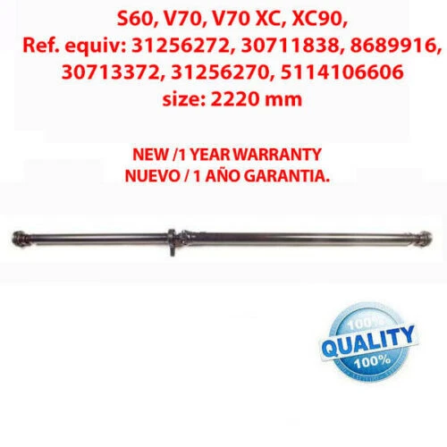 GIMBAL TRANSMISSION SHAFT S60, V70, V70 XC, XC90, 31256272, 30711838 ...