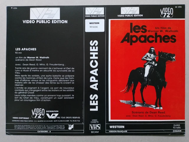 JAQUETTE VHS - Les Apaches - Vhs Sleeve - Werner W. Wallroth EUR 7,00 - PicClick IT