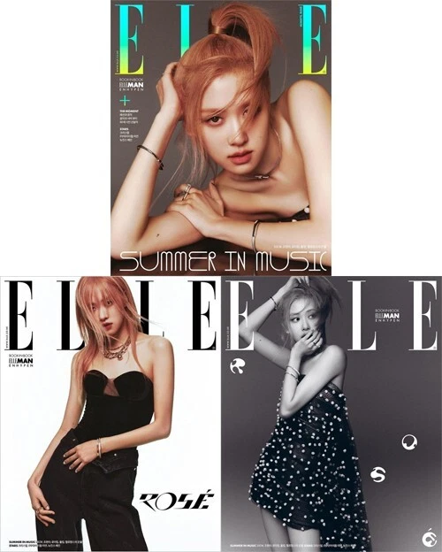 ELLE KOREA MAGAZINE June 2023 Issue BLACKPINK ROSE Cover ENHYPEN £34.43 - PicClick UK