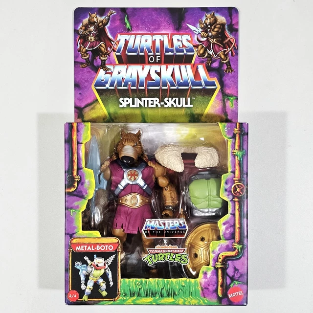 MATTEL TURTLES OF GRAYSKULL 5" Figura SPLINTER-SKULL ¡Nuevo! Masters of ...