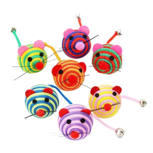 INTERACTIVE FOR CAT Toy Rattle Sound Plush Mouse For Indoor Cats and ...
